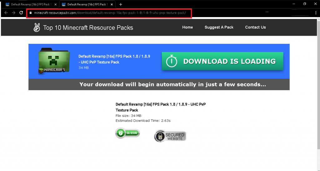 How to Download From Minecraft-resourcepacks.com for free!